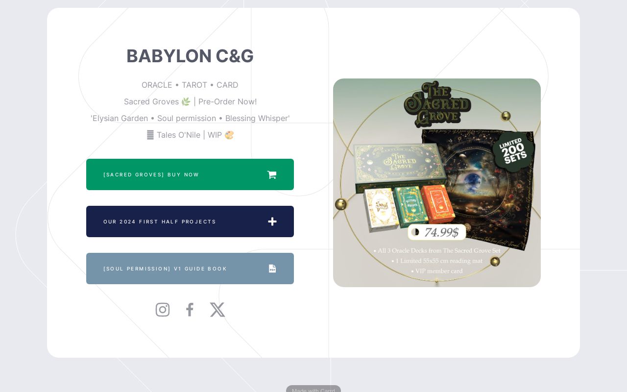 Babylon C&G | ORACLE, TAROT, CARD